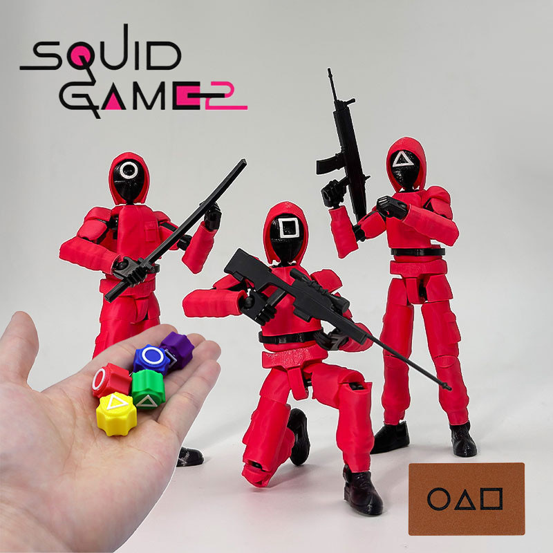 Squid Game Lucky 13 Virtual action character toy, action figure 3d ...
