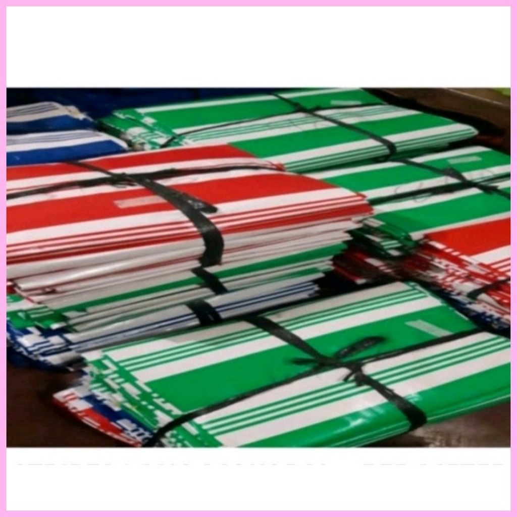Lona Trapal Tarpaulin Tarp Makapal Stripes and Plain 6 ft. Width sold ...