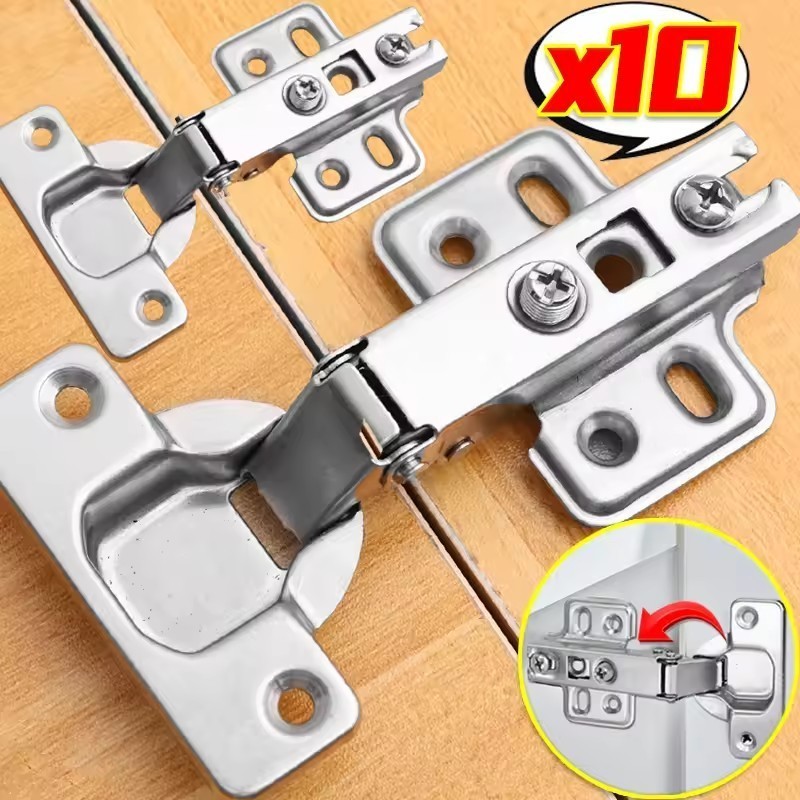 2/6/10Pcs Cabinet Door Buffer Hinges with Screws / Stainless Steel ...