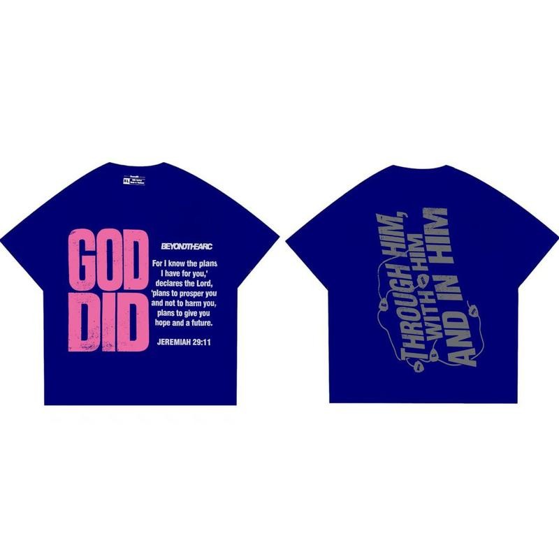 GOD DID T Shirt JJEREMIAH Premium Cotton Crew Neck Fitted T-Shirt ...