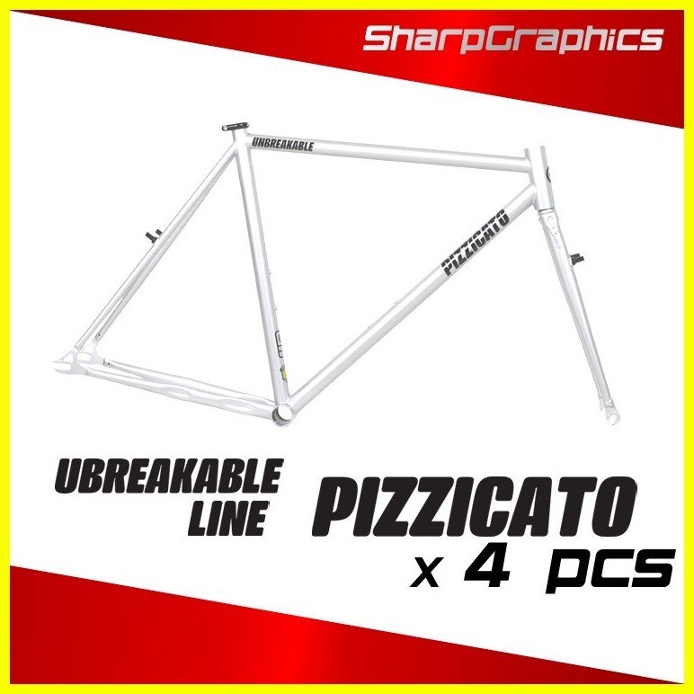 STICKER DECAL ONLY PIZZICATO LINE UNBREAKABLE BIKE FRAME BRAND | Shopee ...