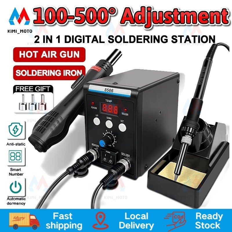 Soldering Station 2in1 Soldering Iron Heat Gun Hot Air Blower ...