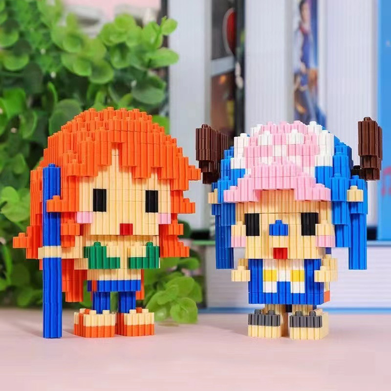 【DUZ】One Piece Building Blocks Anime Characters Cute Children's Toys ...