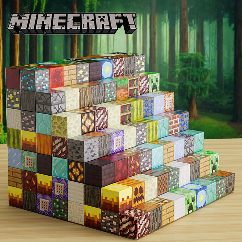 100pcs 50Pcs For Minecraft Blocks Building DIY Variety Magnet Cube ...