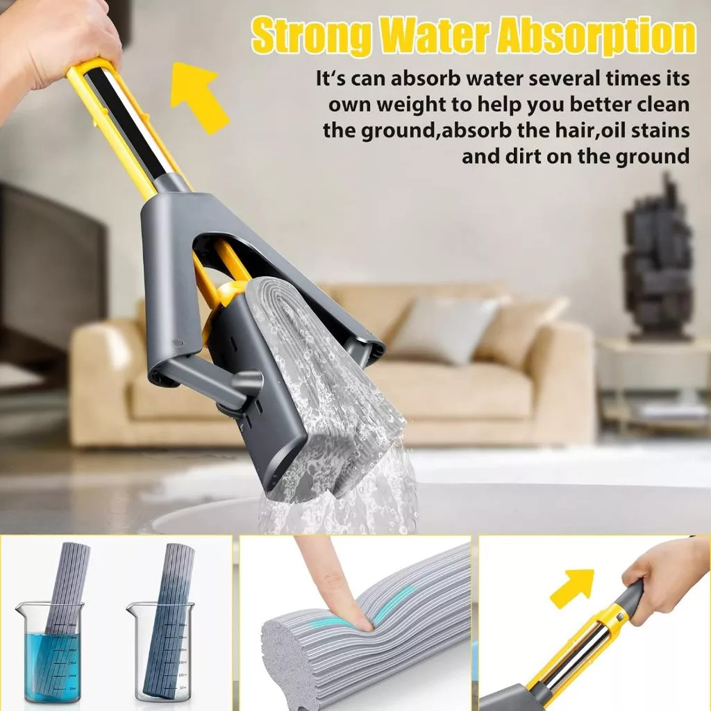 Household Thicken Mop Replacement Sponge Magic Cleaning Sponge Mop ...