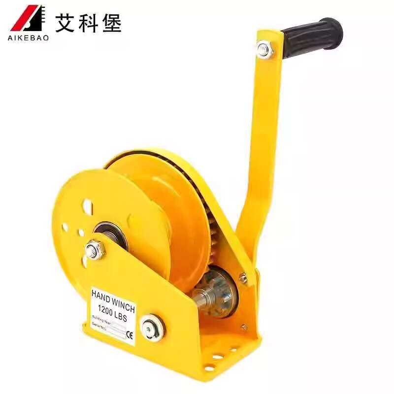 Aikobao Manual Winch Two-Way 1800 lbs (18 Gauge Wire Rope + Hook) Self ...
