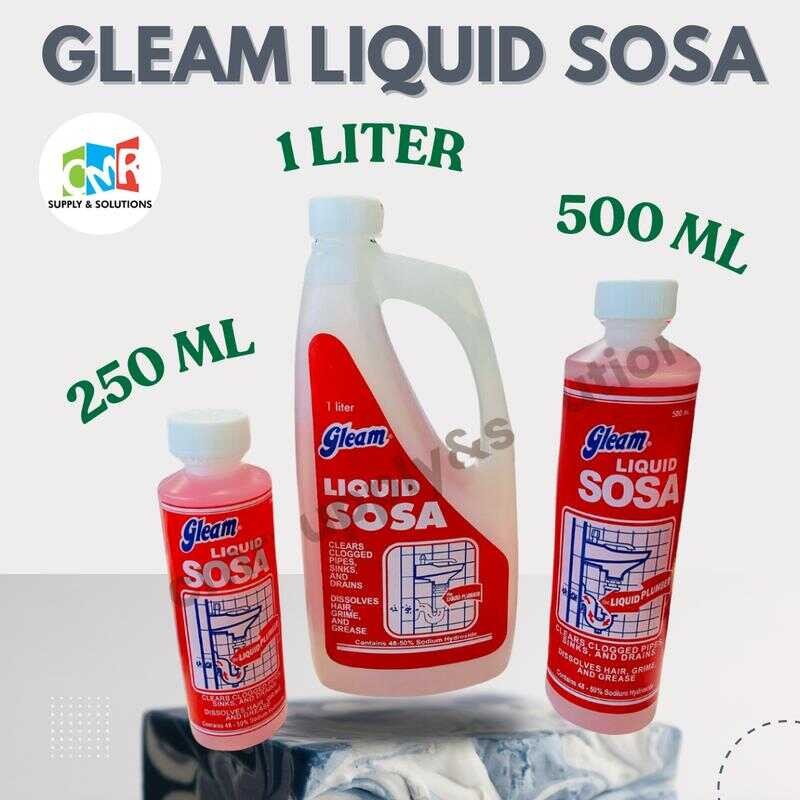 GLEAM LIQUID SOSA (Liquid Plumber) 1 Liter/500Ml/250Ml | Shopee Philippines