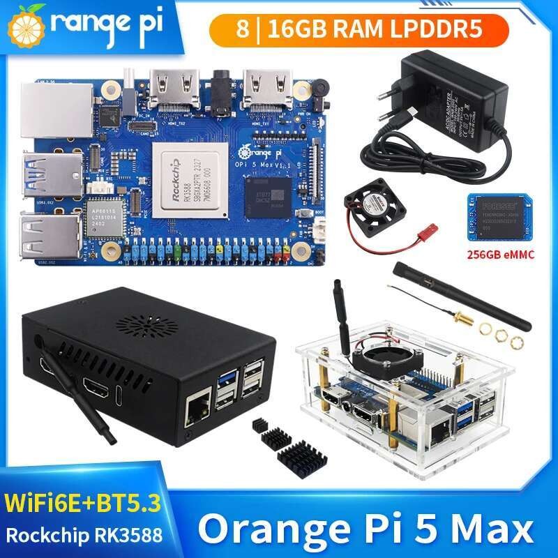 Orange Pi 5 Max 8GB 16GB RAM LPDDR5 RK3588 Chip Single Board Computer M ...