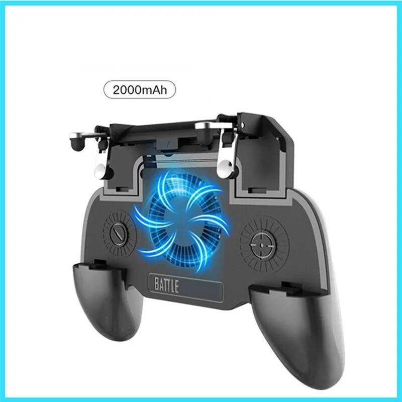 Gaming Mobile Controller With Cooling Fan PUBG Trigger Joystick Gamepad ...