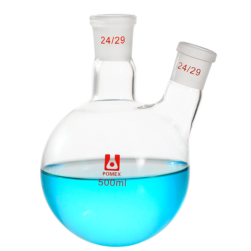 Straight Two-Mouth Round Bottom Flask Distilled Reaction Flas | Shopee ...