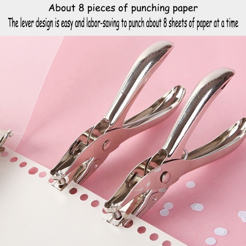 3/6MM Stainless Steel Single Hole Puncher Hand Paper Punch for Student ...