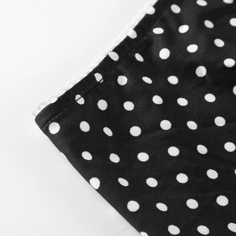 SweeticMe Women's New Fashion Polka Dotted Sweet Contrast Color Slim ...