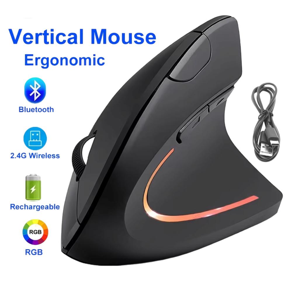 2025 New Creative Mouse Vertical Mouse Ergonomic Mouse Dual Mode ...