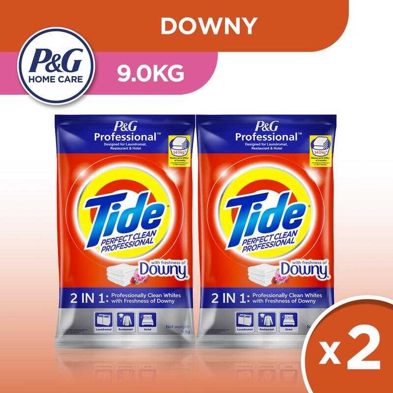 Tide Powder Detergent With Downy 9.0Kg Bag X 2 Packs (Detergent Powder ...