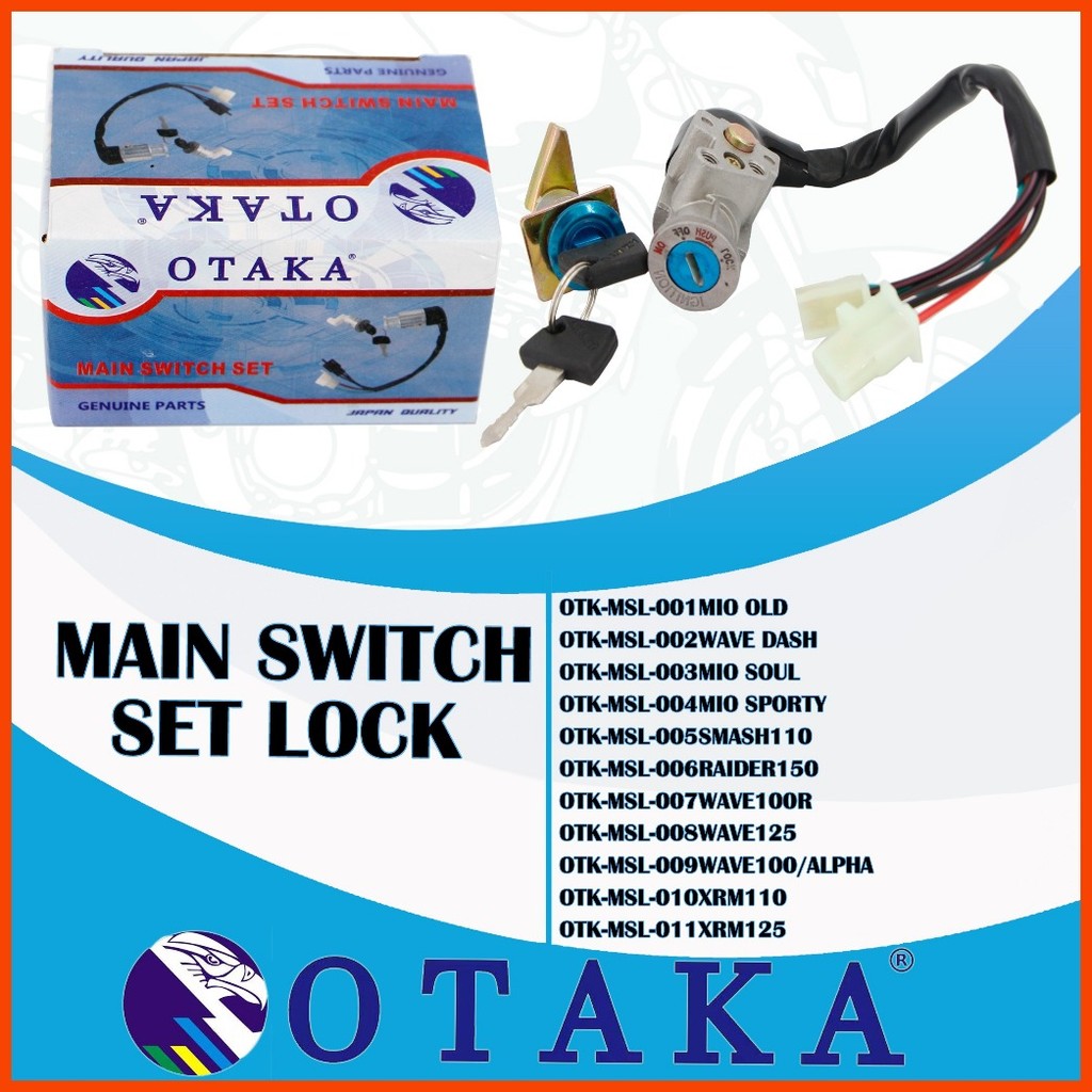 ☸ (OTAKA) MAIN/IGNITION SWITCH SET LOCK for VARIOUS MOTORCYCLE BRAND ...