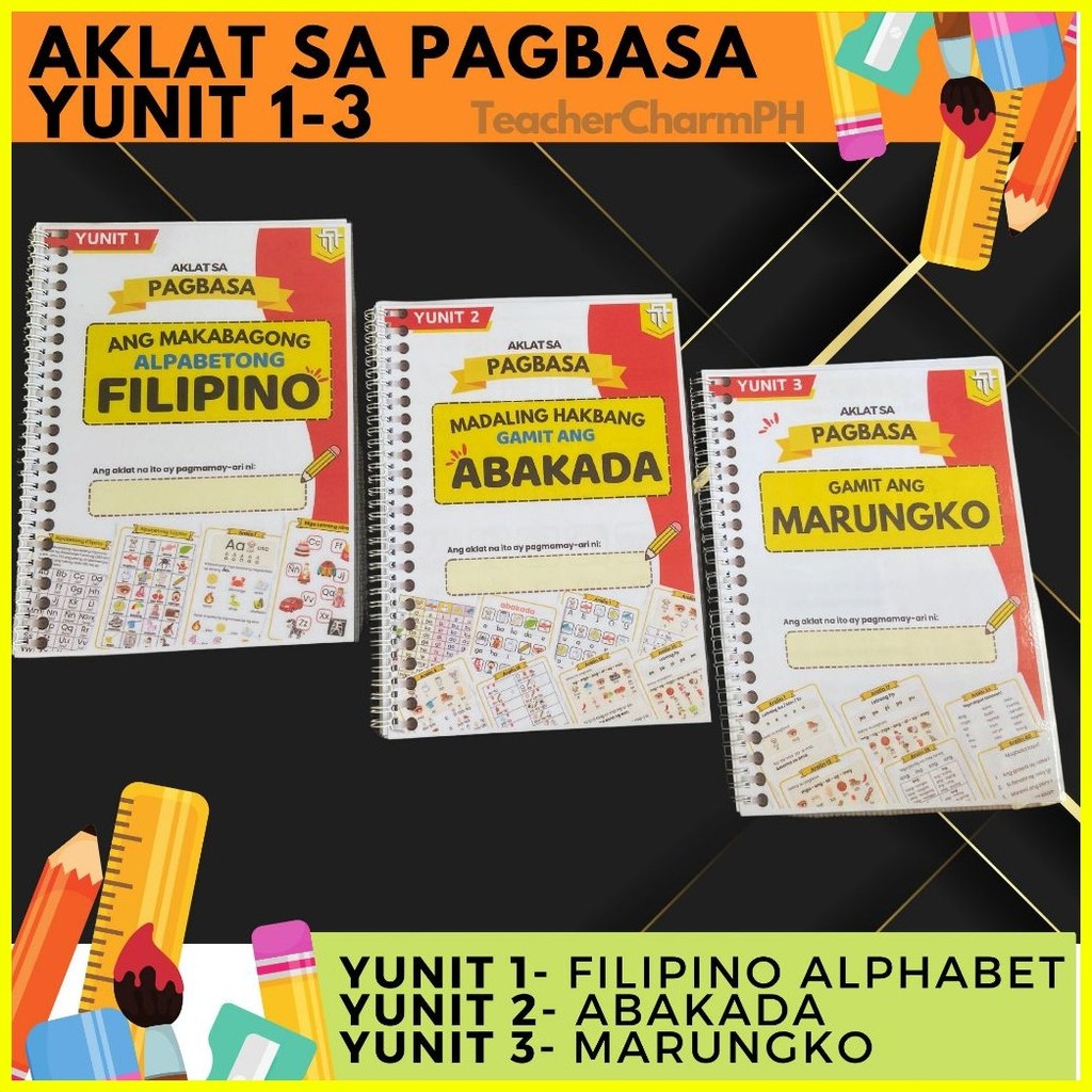 AKLAT SA PAGBASA (Filipino Alphabet, Abakada, Marungko) Laminated Cover ...
