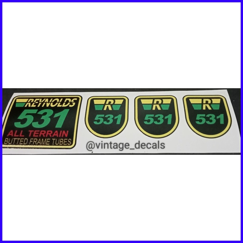 Waterslide decals tubing Reynolds 501 531 | Shopee Philippines