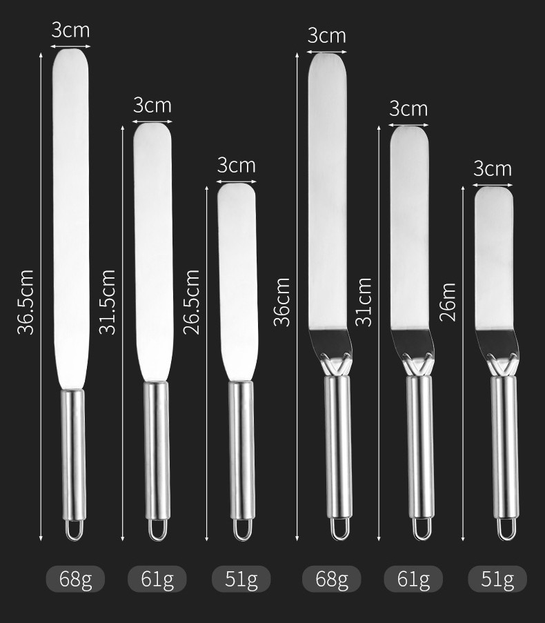Stainless steel cheese spatula, cake straight knife, cream scraper ...