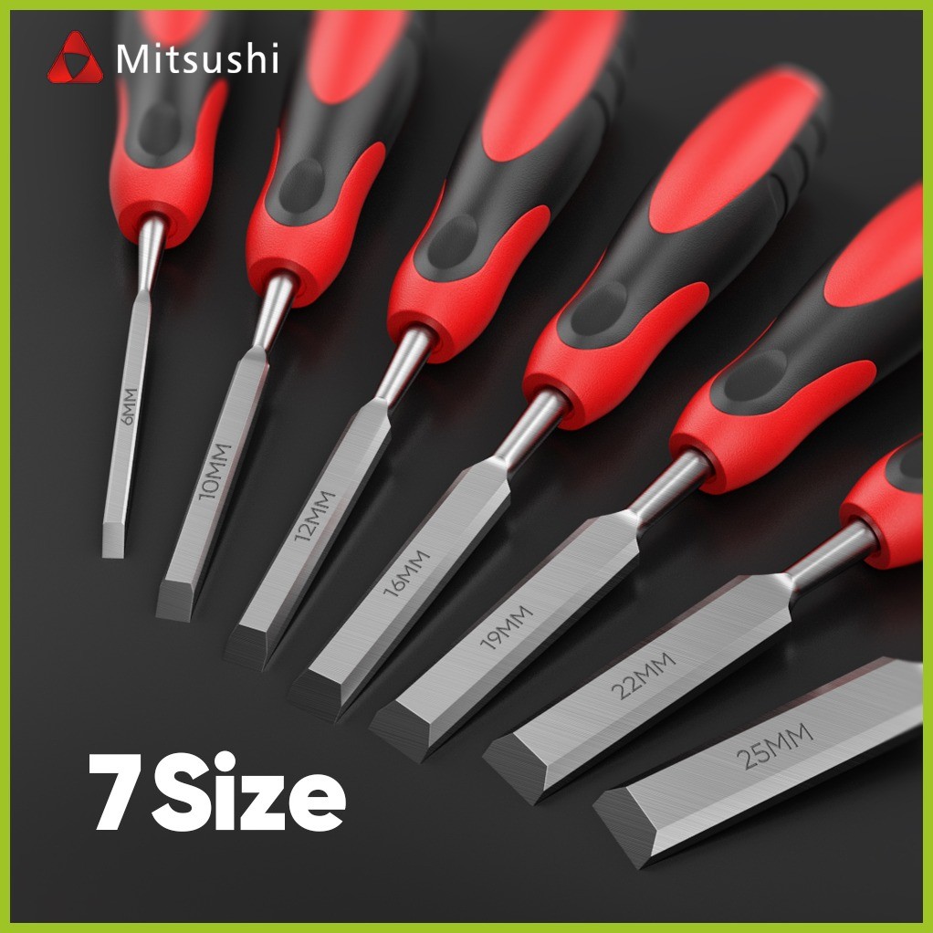 Mitsushi Industrial Wood Chisel 25mm Flat Chisel Wood Carving Tools ...