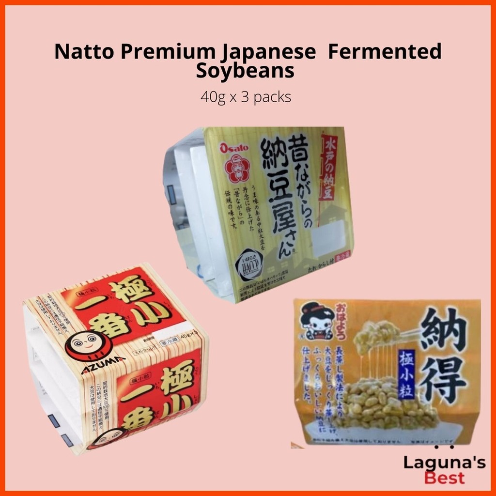 ⭐ ♂ Natto Premium Japanese Fermented Soybeans 40g x 3 packs (Metro ...
