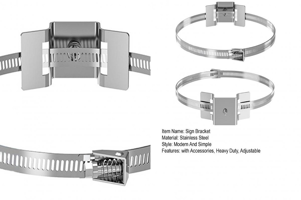 Aislerbee Sign Mounting Bracket with Bolts Universal Sign Mounting ...