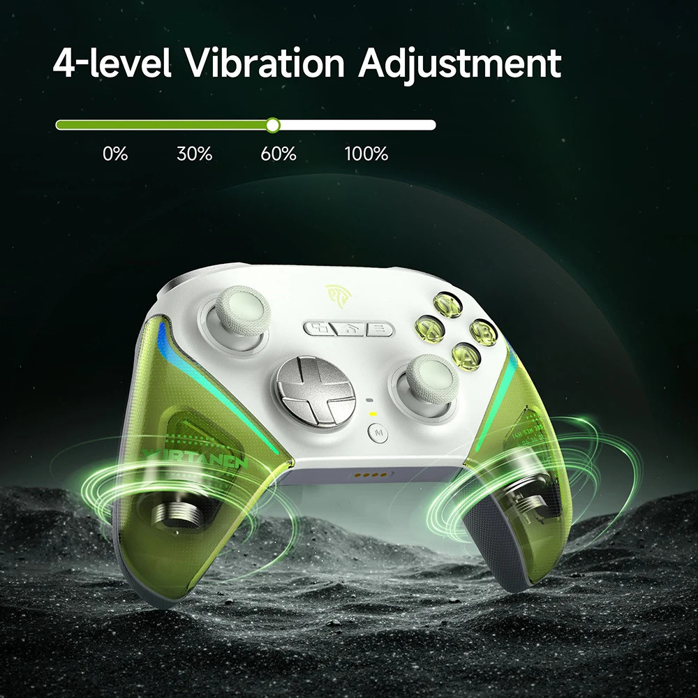 EasySMX D10 Wireless Controller Bluetooth RGB Gamepad with TMR Sticks ...