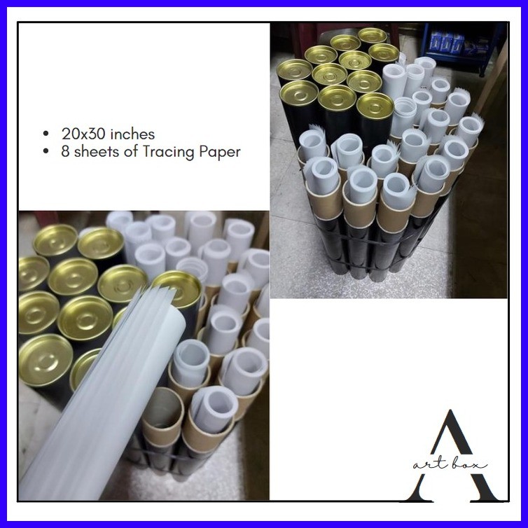 8 sheets Tracing paper in carton tube ,20x30 inches | Shopee Philippines