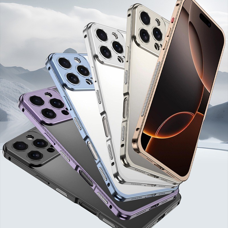 HOCE Aluminum Metal Frame Phone Case For iPhone 16 15 14 Plus 13 12 Pro ...
