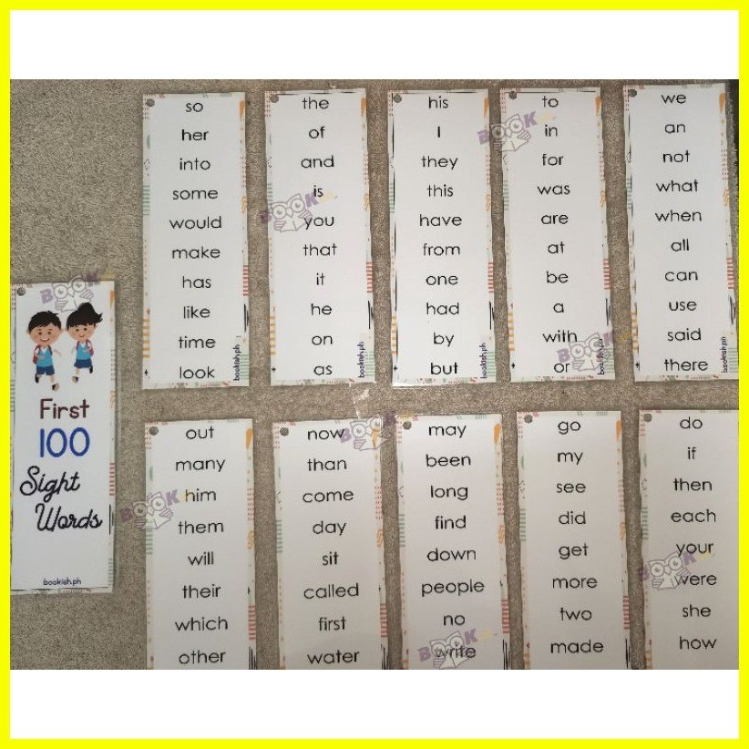 [COD] Educational First 100 Sight Words Strips for Kids | Laminated ...