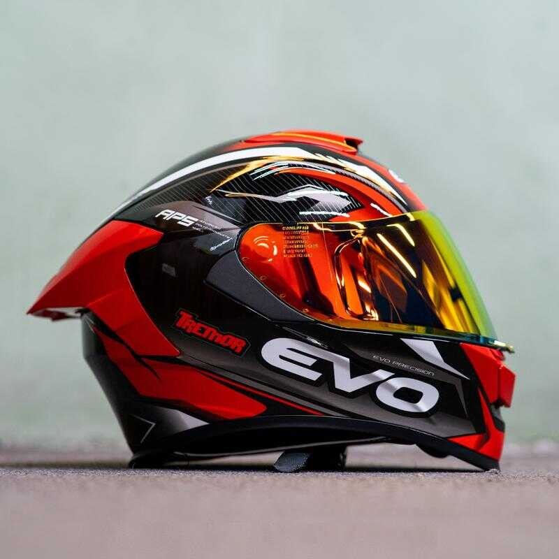 EVO HELMET GT PRO TREMOR FULL FACE DUAL VISOR IRIDIUM LENS With CLEAR ...