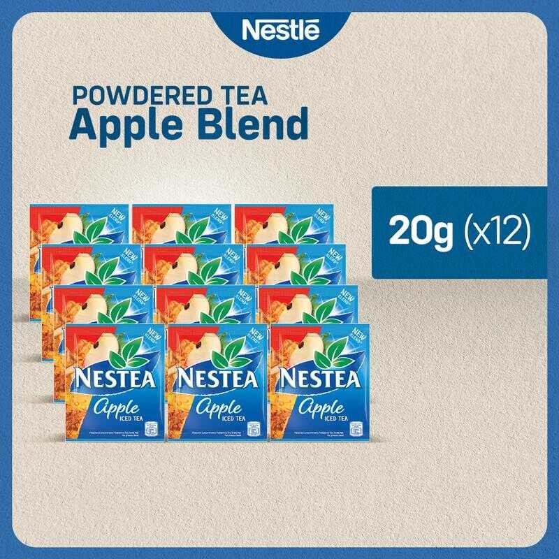 NESTEA Apple Blend Iced Tea 20G - Pack Of 12 Made With Real Leaves 9Db ...