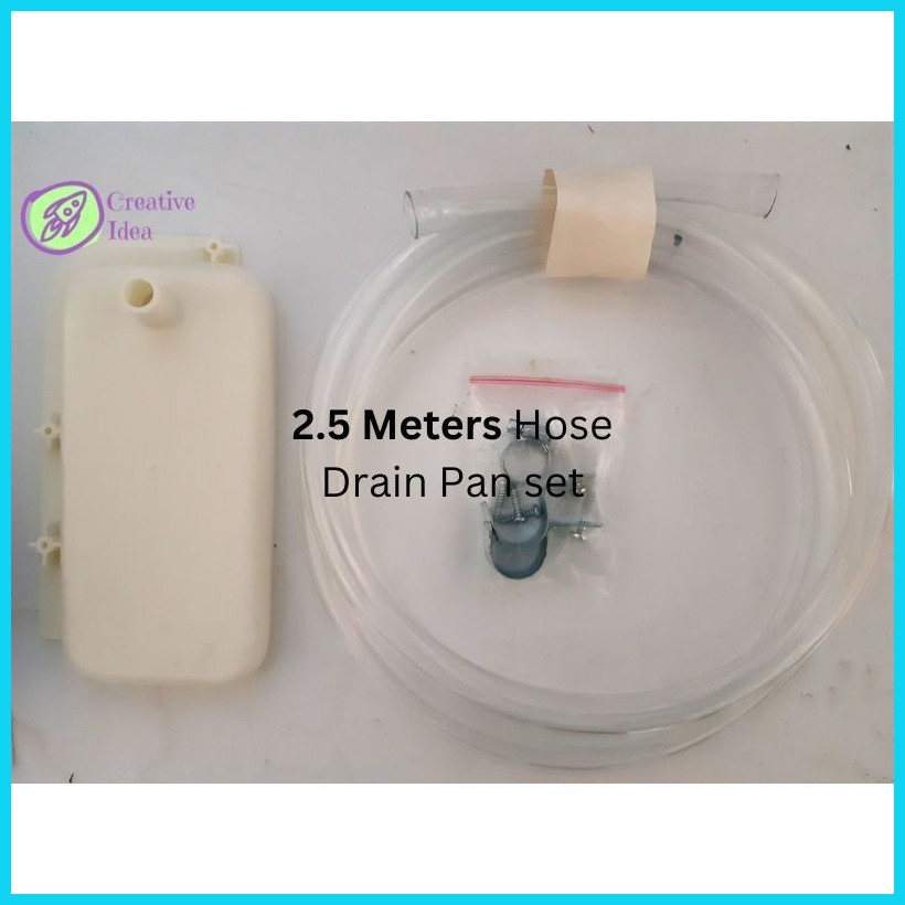 ☂ Drain Pan set for Window Type Aircon with Clamps and Drain Hose ...
