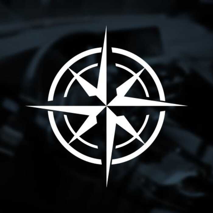 Compass Die Cut Vinyl Sticker Decal. For Cars, Lage, Helmets Etc. abf ...