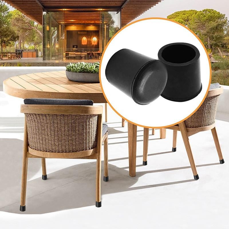 8Pcs Round Rubber Chair Table Furnitures Feet Footings 19/25mm Anti ...