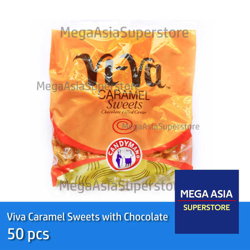 S Mega Asia Viva Caramel Candy With Chocolate Filled Center 230G 50Pcs ...