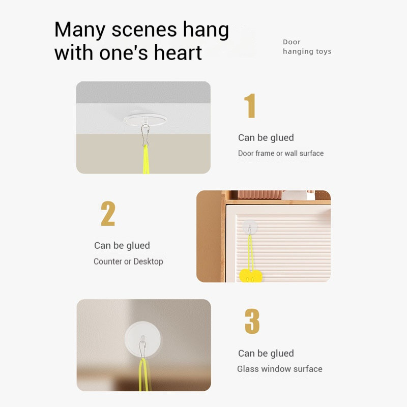 Cat Teaser Toy Pet Toy Hanging Swing Series Plush Toys With Bells Self ...