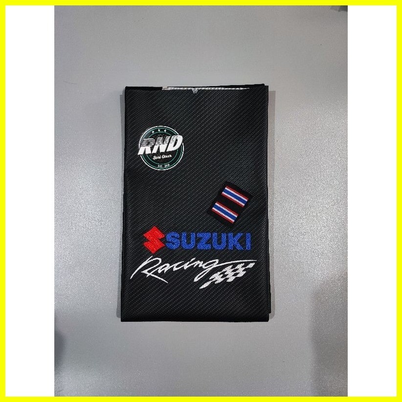 Racing motorcycle seat cover ( free sticker & etiquette ) | Shopee ...