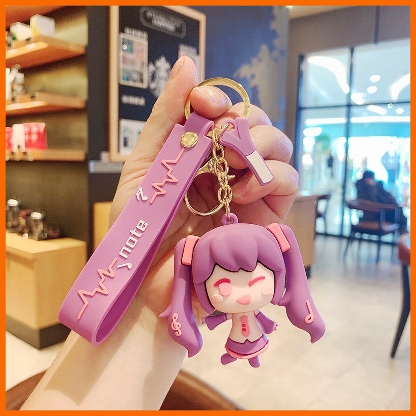 Cartoon Hatsune miku doll anime keychain backpack pdndant student gift ...