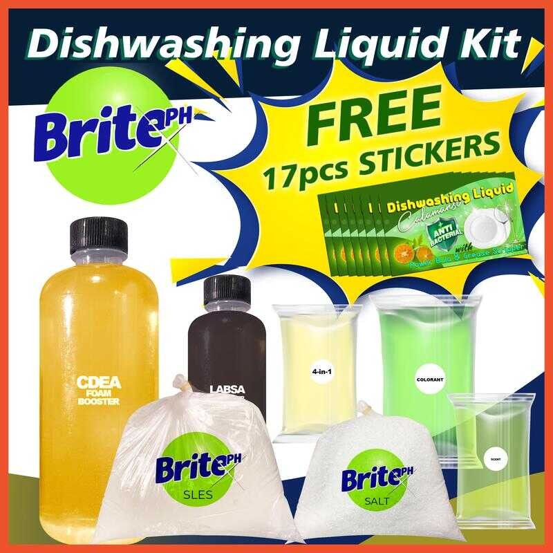 Briteph Dishwashing Liquid Kit W/ FREE Label Stickers (17Pcs) | Shopee ...