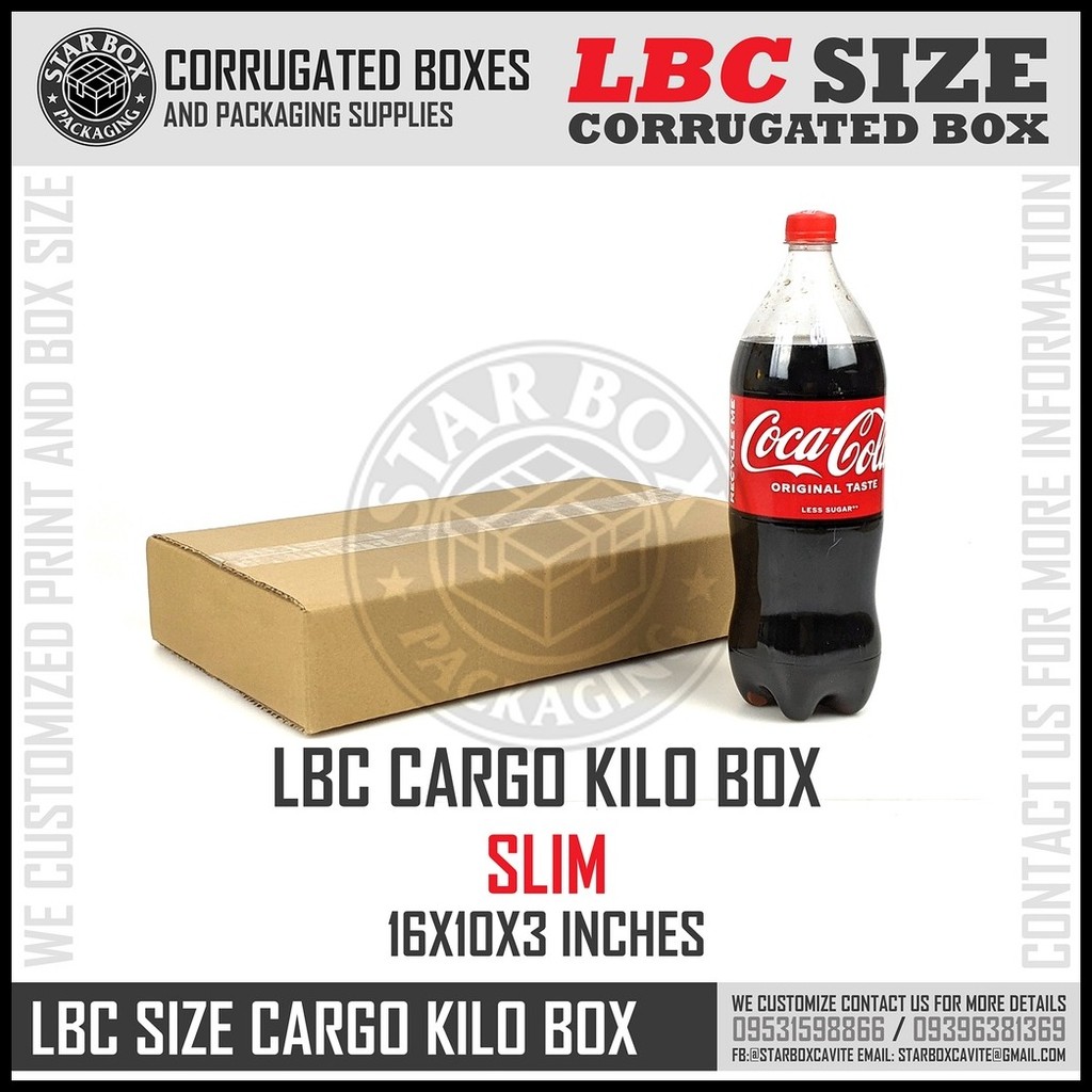 Starbox Slim LBC Express Sizes Corrugated Cargo Shipping Boxes ...