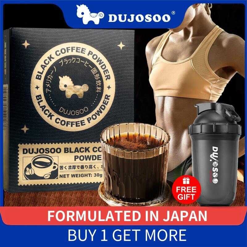 [Live] DUJOSOO Black Coffee Powder Cold & Hot Brew, Fda-Approved, Sugar ...