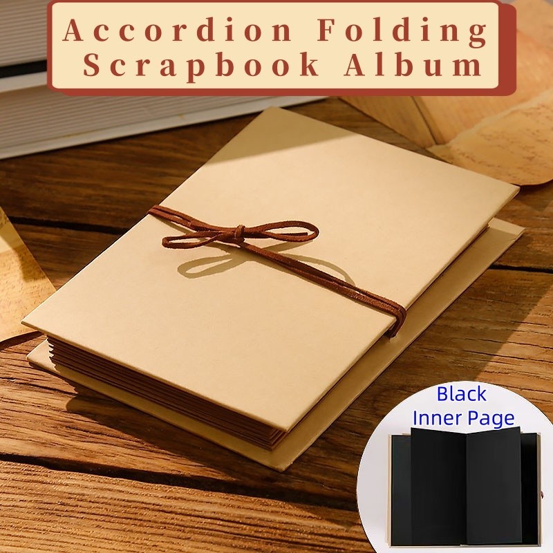 DIY Folding Accordion Photo Album Gift Kraft Paper Photocard Surprised ...