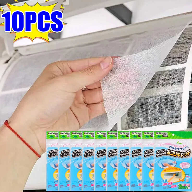 10Pcs Papers Cuttable Anti-Dust Net - Air Conditioner Dust Filter- Wind ...