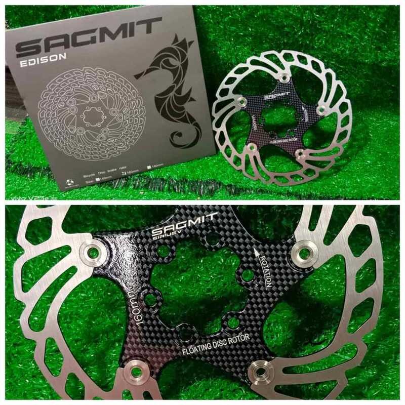 NEW SAGMIT FLOATING ROTOR CARBON LOOK 160Mm | Shopee Philippines