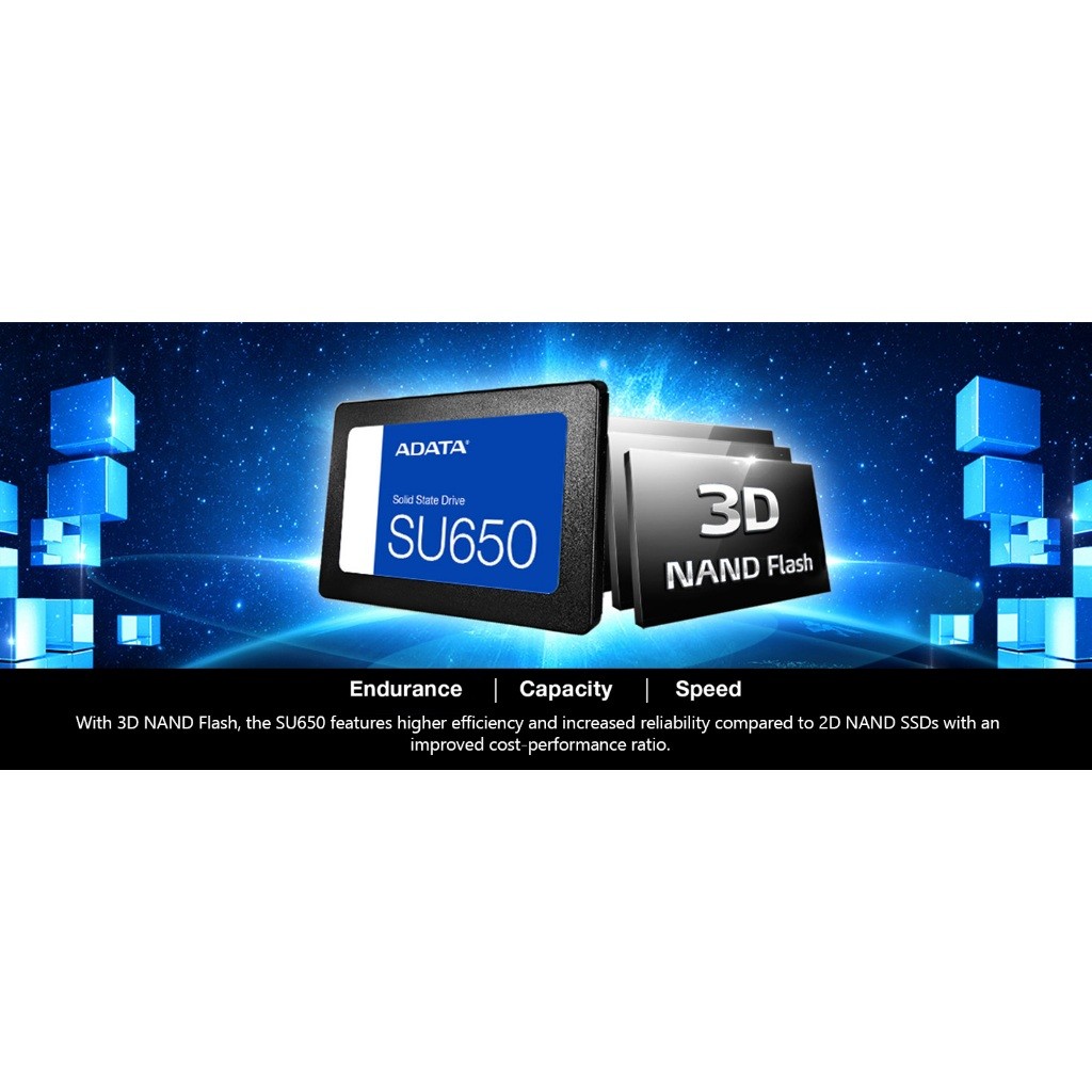 ADATA SU650 256GB 3D-NAND SATA 2.5 inch Internal SSD (ASU650SS-256GT-R ...