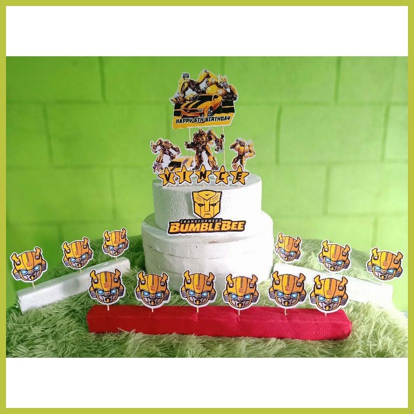 § ≅ TRANSFORMER THEME (bumble bee) cake topper | Shopee Philippines