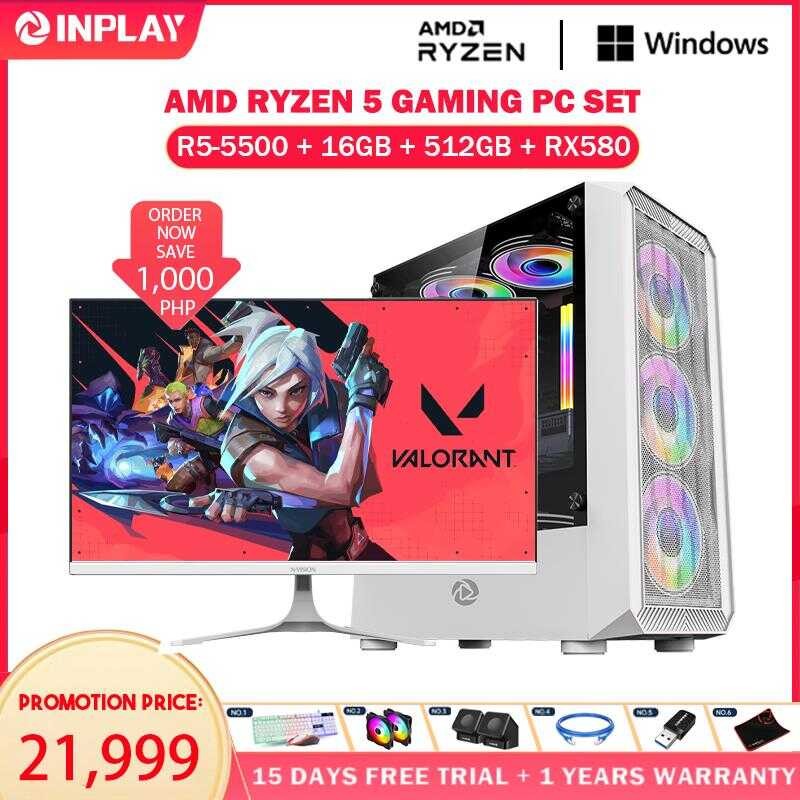 AMD RYZEN 5 5500 GAMING PC With Rx580 8Gb Graphics Card Ddr4 16Gb Ram ...