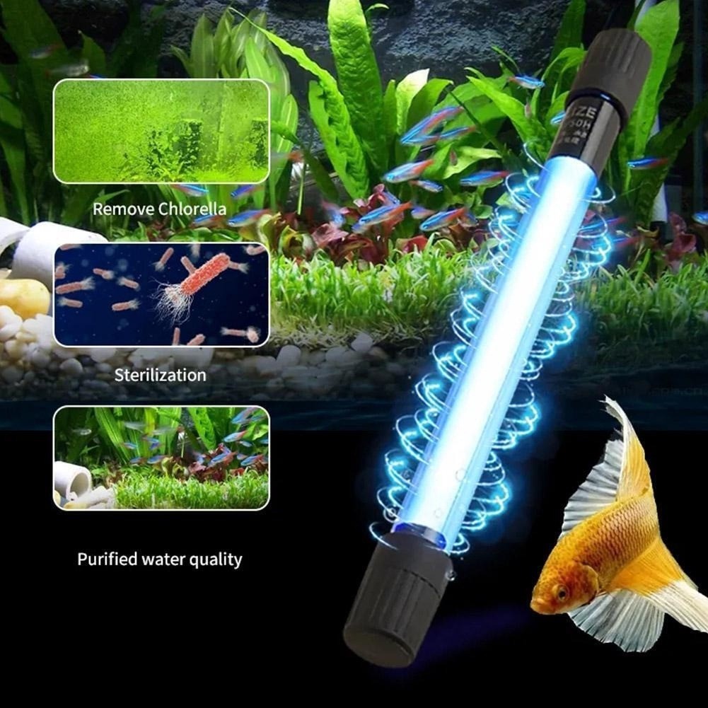 Aquarium UV Light Cover 3-13W Algae Remover Clear Water Germicidal ...