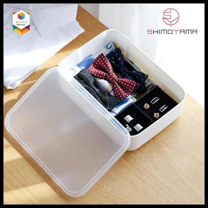 Simply Modular Shimoyama Muji Style Small White Flat Storage Box with ...
