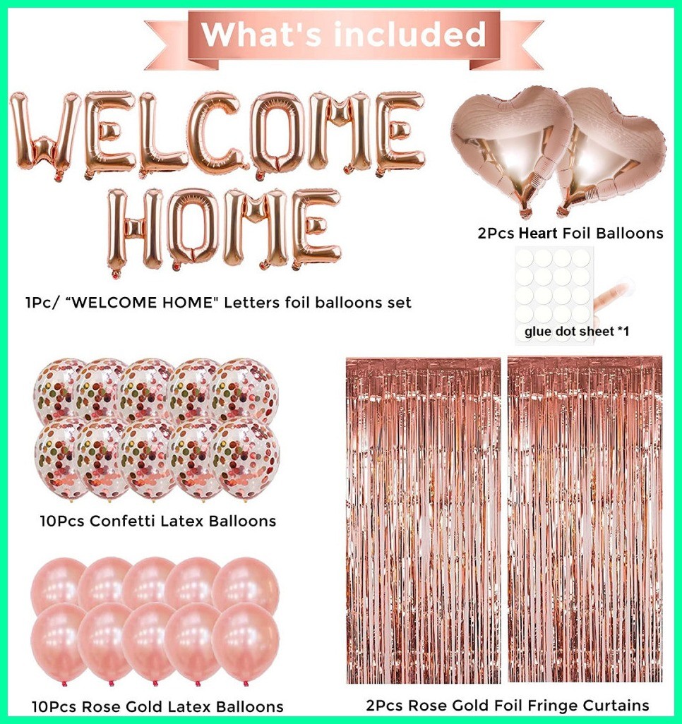 ∤ Welcome Home Banner Decoration Set Family Reunion Welcome Back Party ...